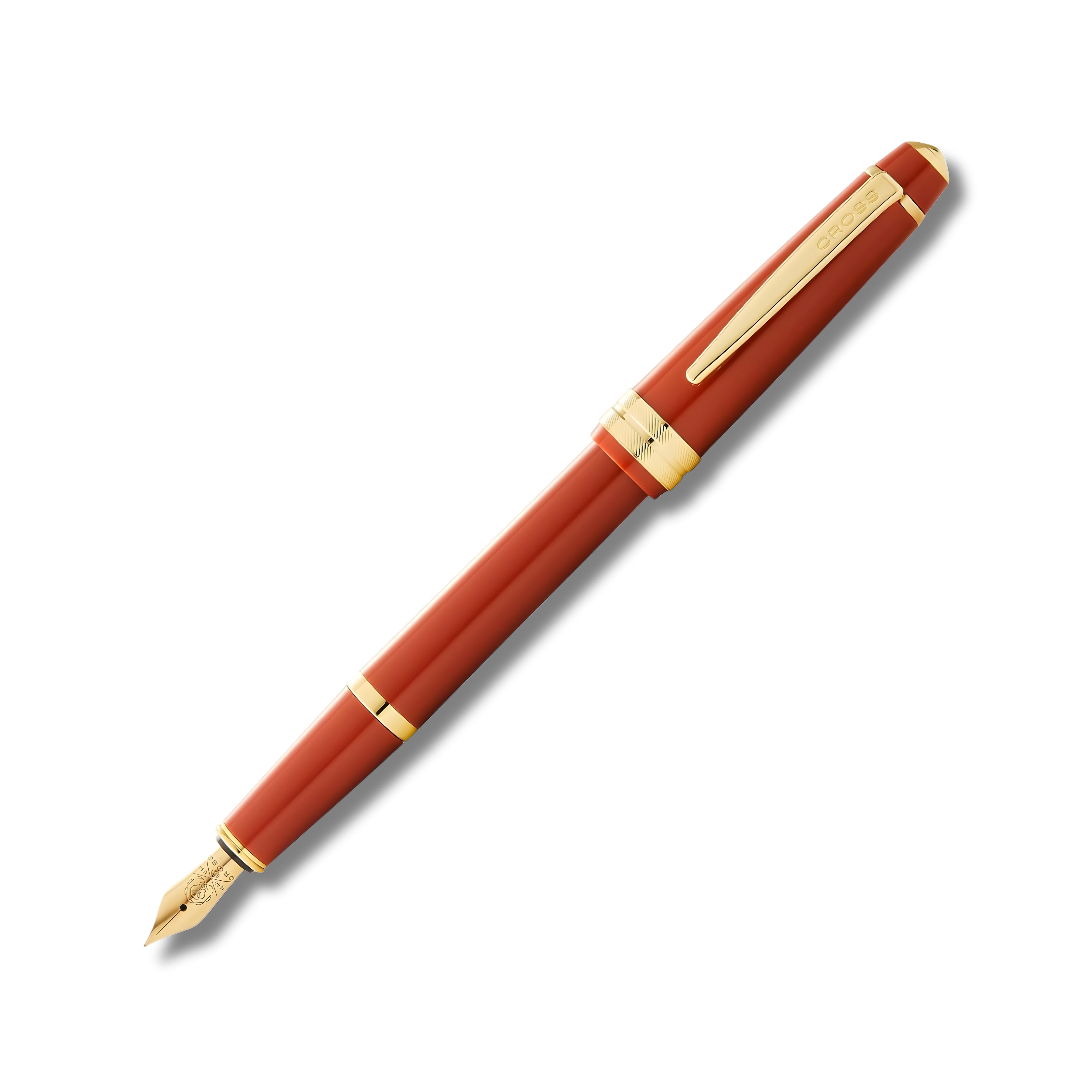Cross Bailey Light Polished Amber Resin and Gold Tone Fountain Pen ...